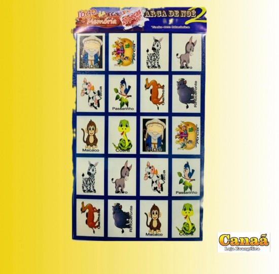 Kit jogo da memória madeira (Arca de Noé ( borda azul ) , cada - CANAA ...